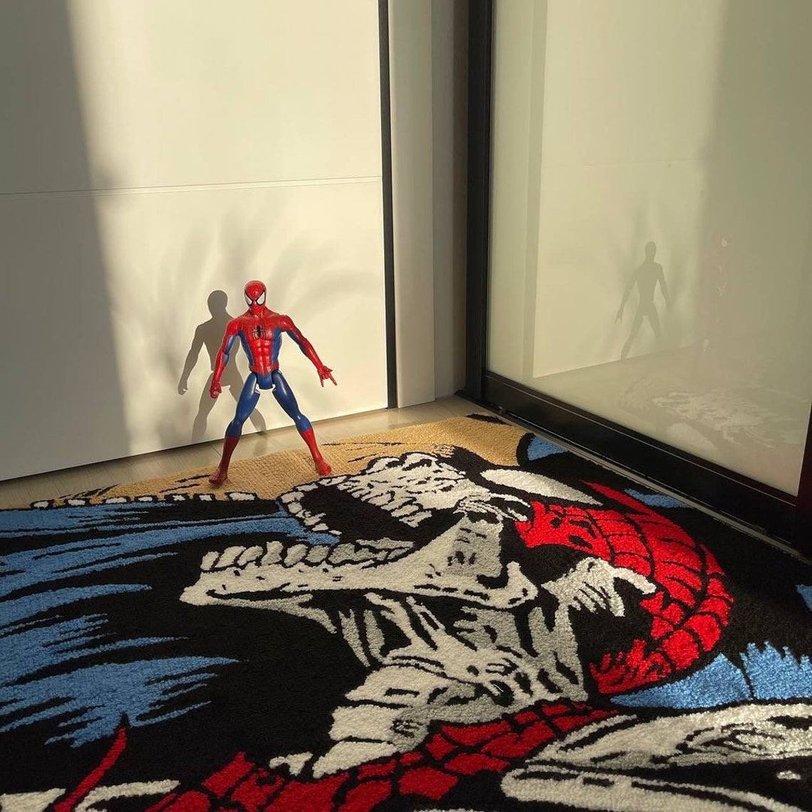 Handmade Spider Tufted Rug, Carpet for Comic Book Fans, Legendary ...