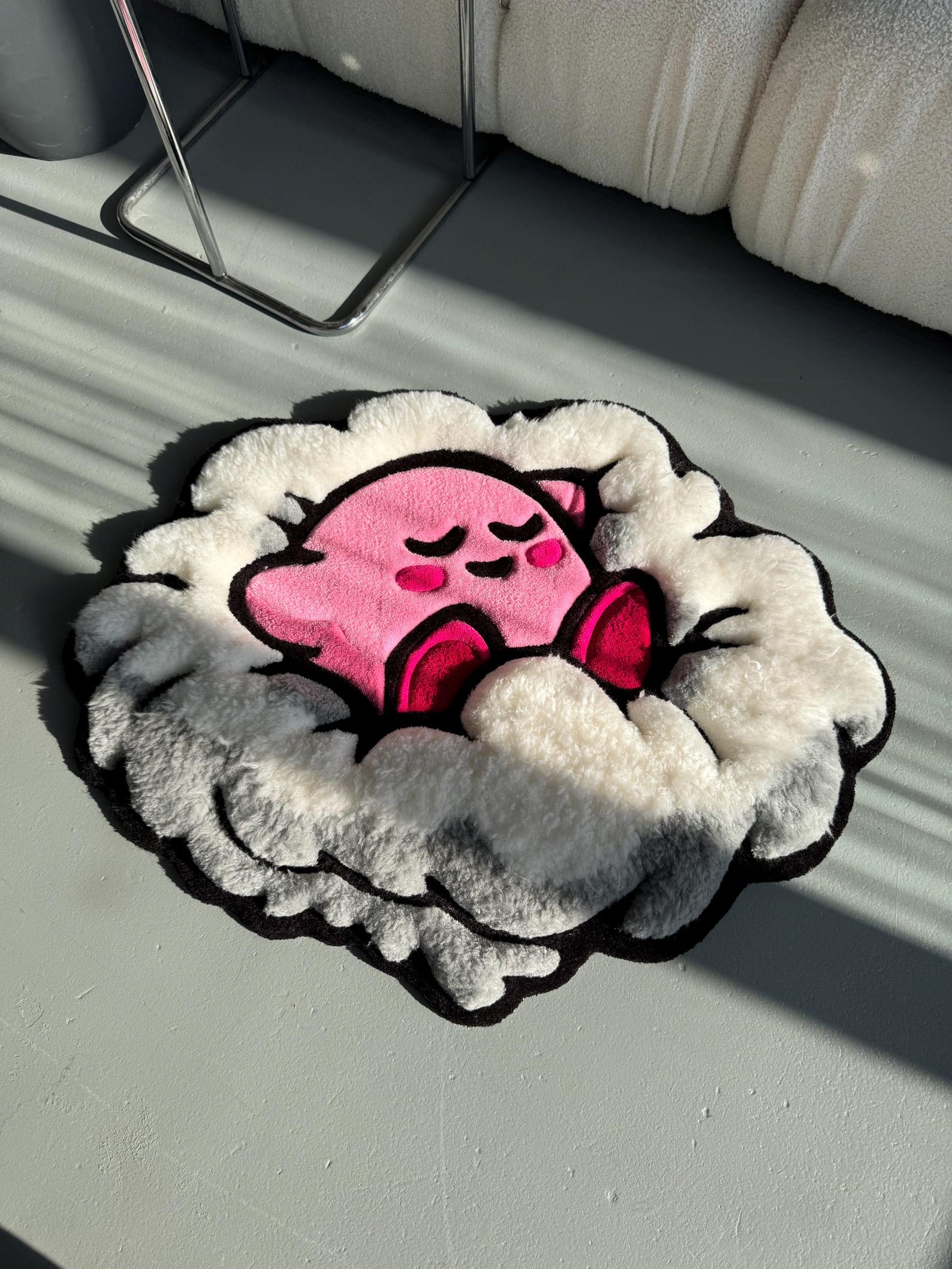 3D Tufted Cartoon Rug: Fluffy Clouds Carpet, Handmade Room Decor - Etsy