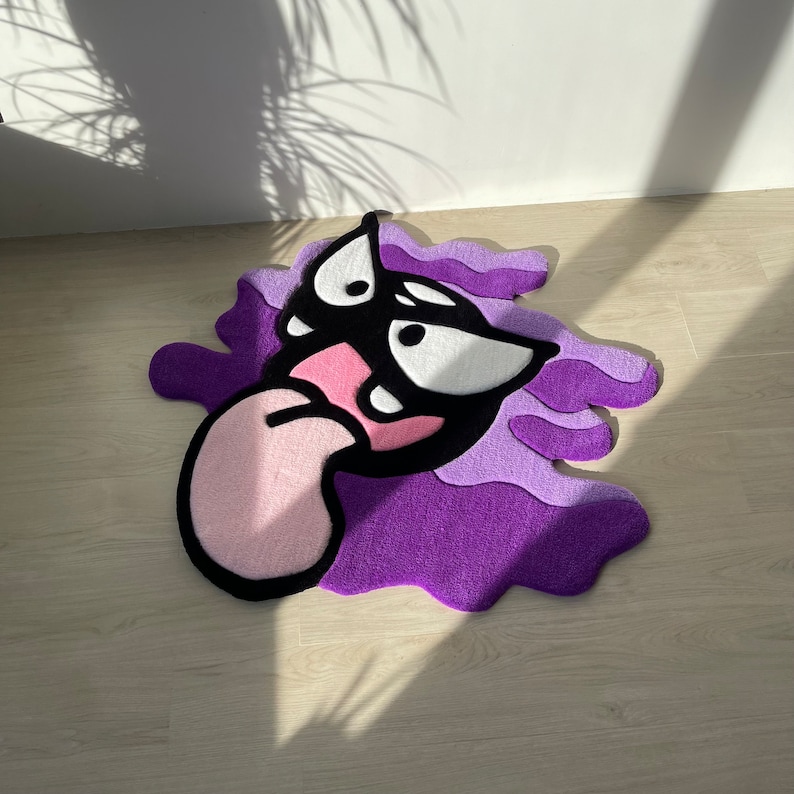 Gastly Custom Rug, Purple Tufted Rug for Home, Cute and Funny Rug - Etsy