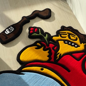 Custom Fluffy Rug Featuring a Popular Family Cartoon Character - Etsy