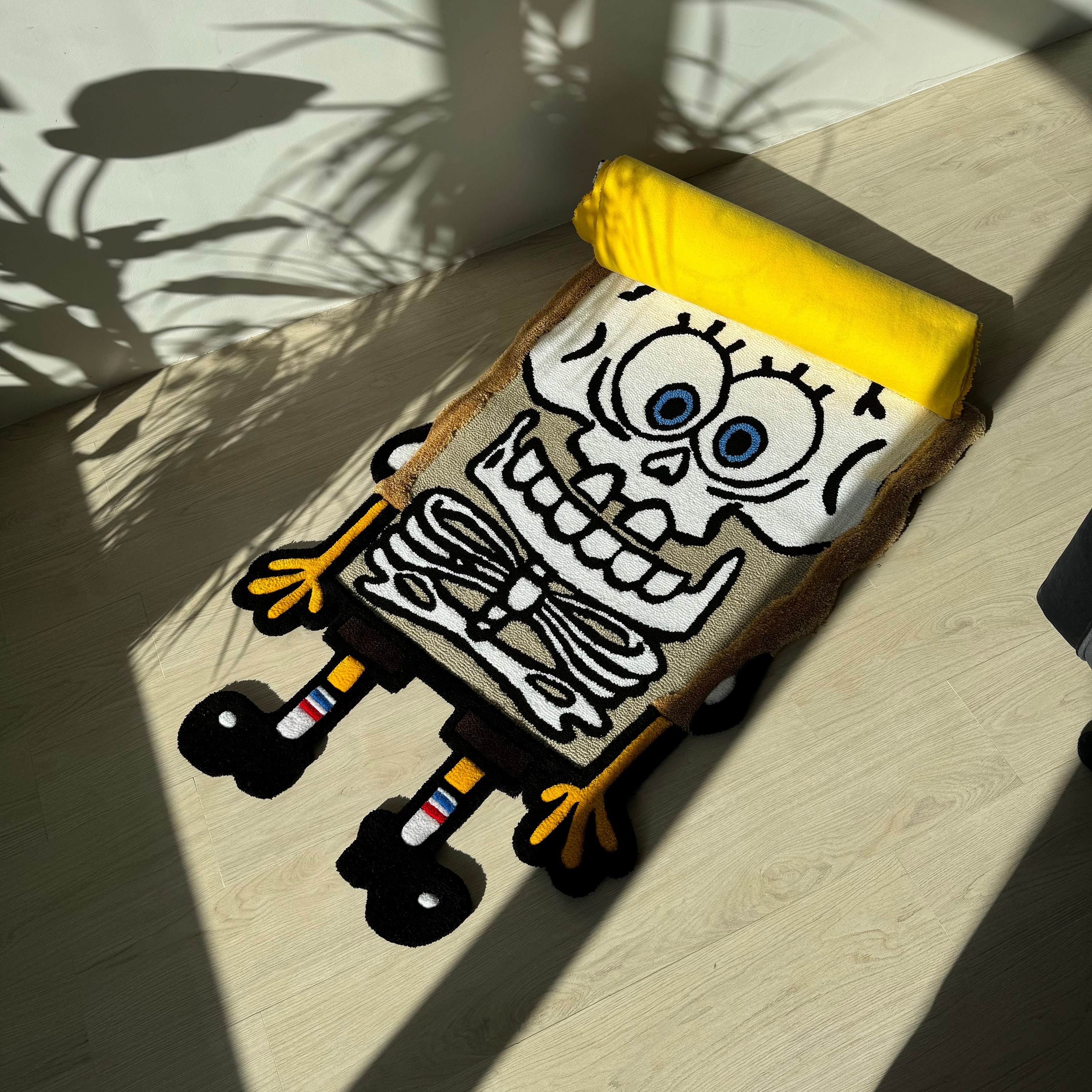 Skeleton Custom Tufted Rug Whimsical Two-piece Cartoon Character Carpet ...