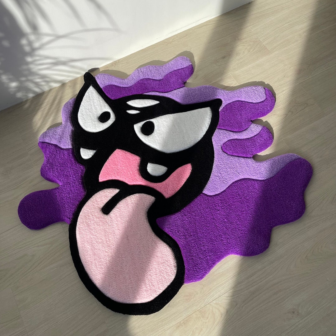Gastly Custom Rug, Purple Tufted Rug for Home, Cute and Funny Rug - Etsy