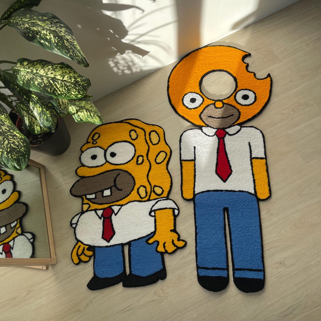 Handmade Tufted Rugs Showcasing a Beloved Cartoon Character Great Gift ...