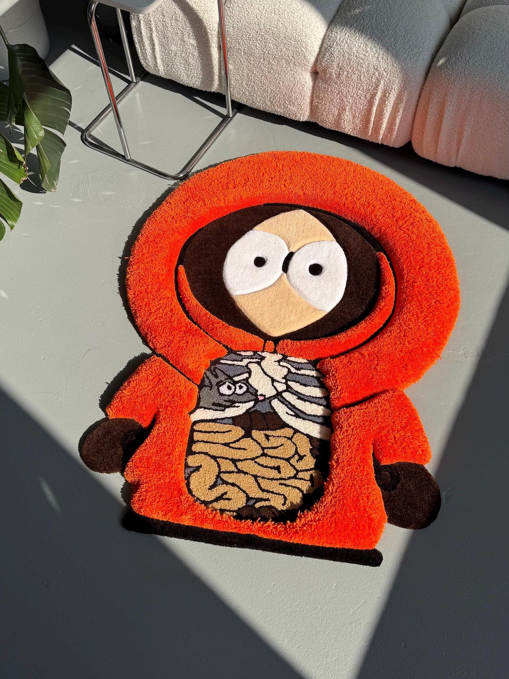 3D Tufted Cartoon Rug: Fluffy Carpet With a Movable Part, Handmade Room ...