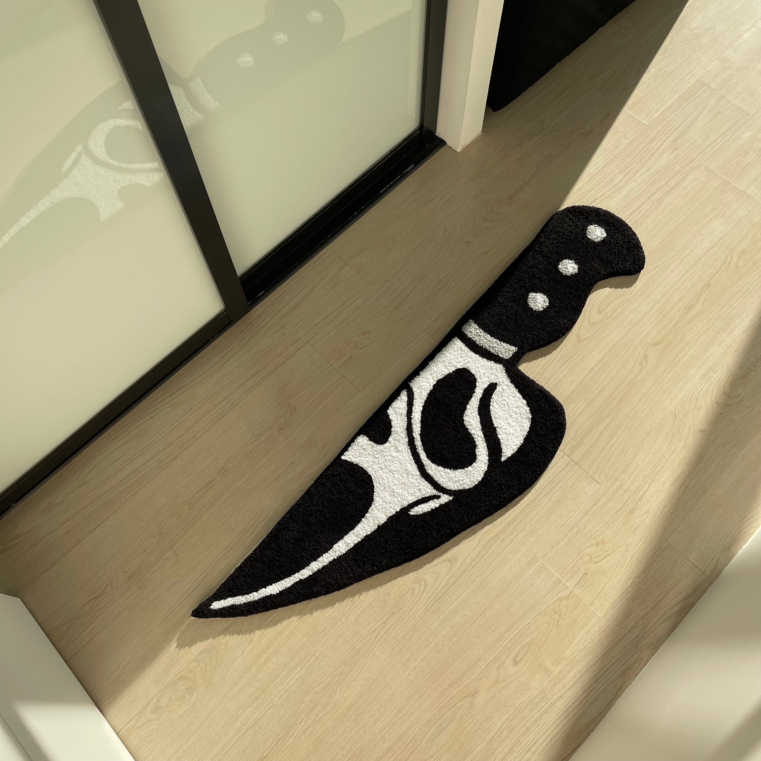 Already Made Rug, READY TO SHIP Halloween Home Decor, Scream Knife ...