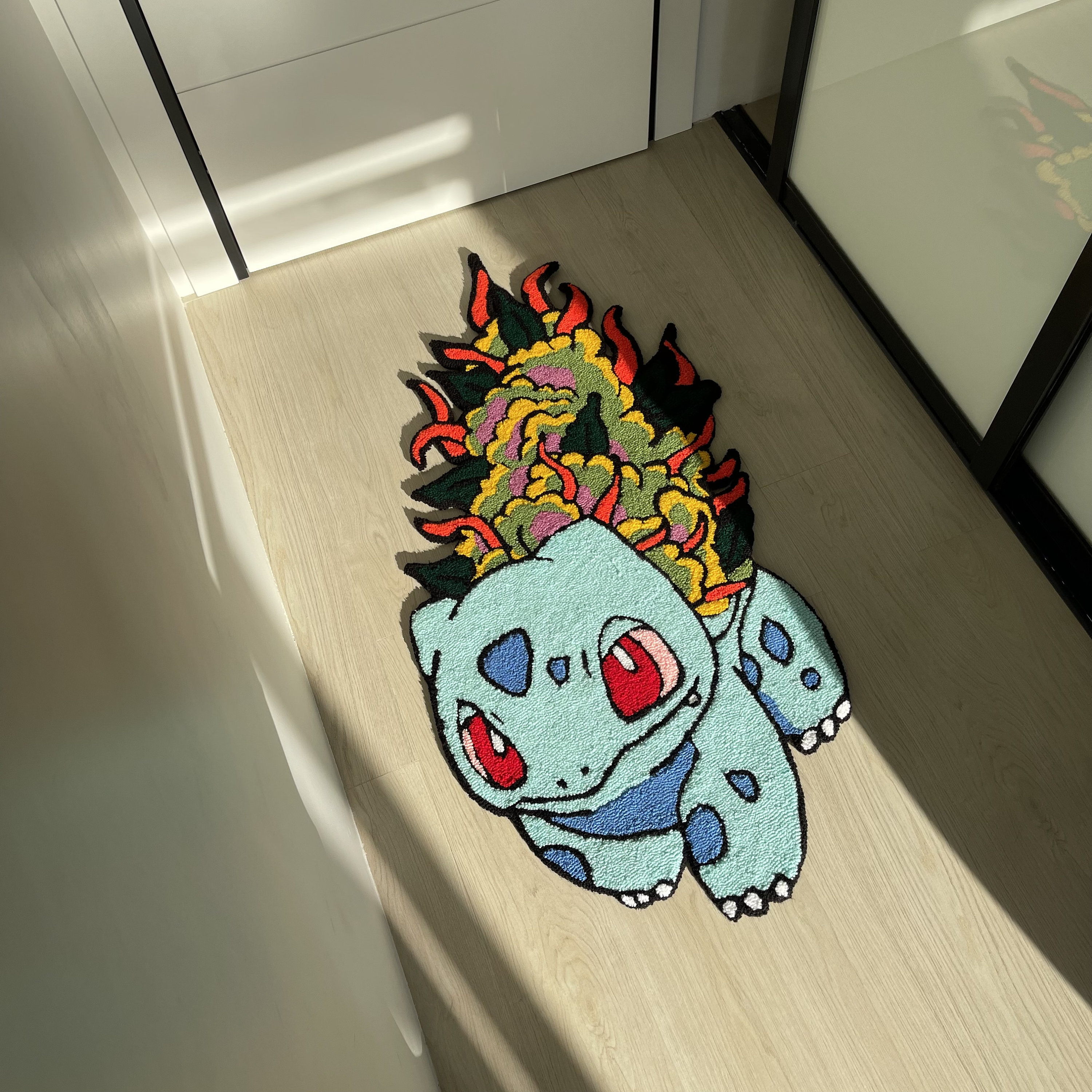 Bulbasaur Tufted Rug, Handmade Custom Carpet, Cartoon Lovers Gift, Game ...