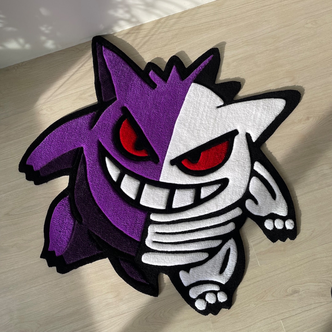 3D Gengar Skeleton Tufted Rug Perfect Gift for Cartoon Lovers - Etsy
