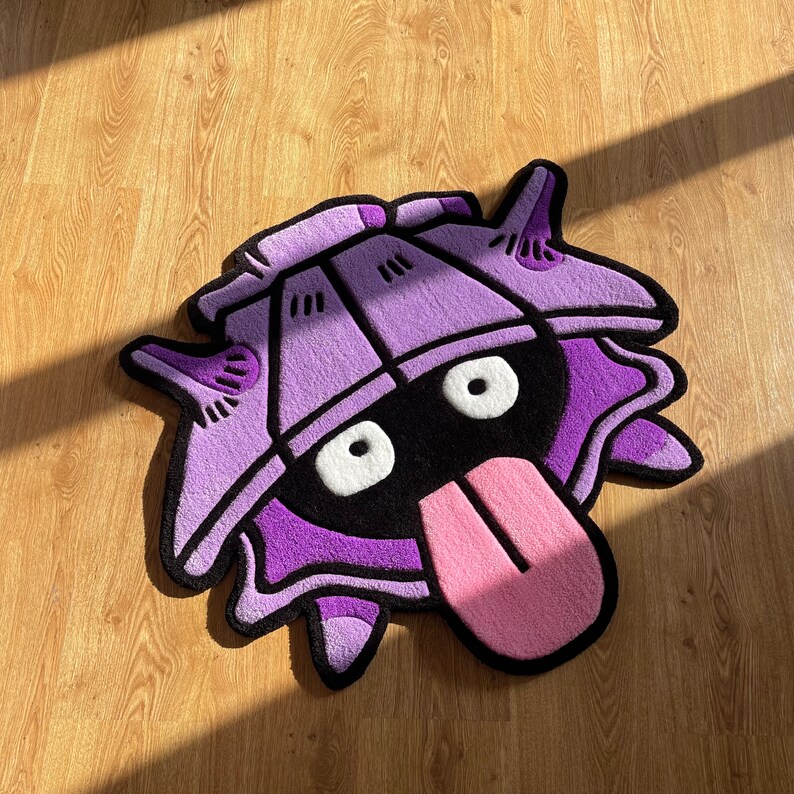 Shellder Tufted Rug, Handmade Custom Rug, Cartoon Character Carpet - Etsy