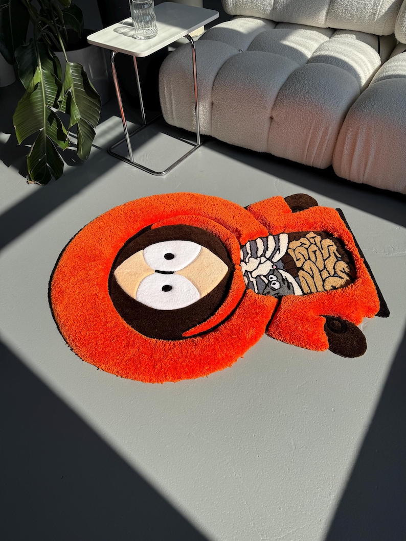 3D Tufted Cartoon Rug: Fluffy Carpet With a Movable Part, Handmade Room ...
