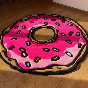 Handmade Tufted Pink Donut Rug - Perfect Gift for Friends, Girlfriends ...