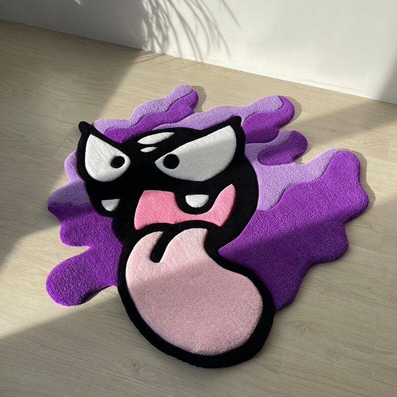 Gastly Custom Rug, Purple Tufted Rug for Home, Cute and Funny Rug - Etsy