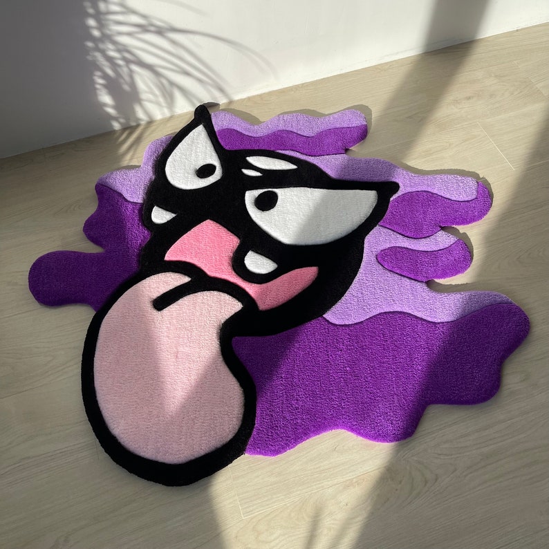Gastly Custom Rug, Purple Tufted Rug for Home, Cute and Funny Rug - Etsy