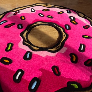 Handmade Tufted Pink Donut Rug - Perfect Gift for Friends, Girlfriends ...