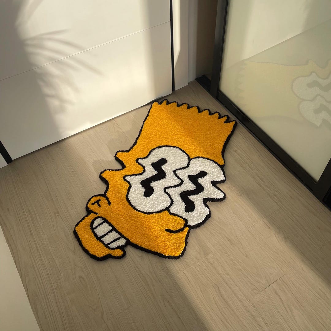 Trippy Bart Tufted Rug for Teenager’s Room - Great Christmas Gift for ...