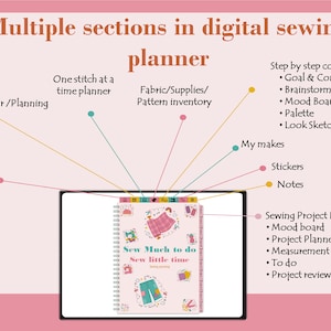 Digital Sewing Planner |digital Sewing Journal| Sewing Planner ...