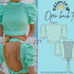 Sewing Pattern Bundle puff Sleeve Top Butterfly Sleeve Top - Etsy
