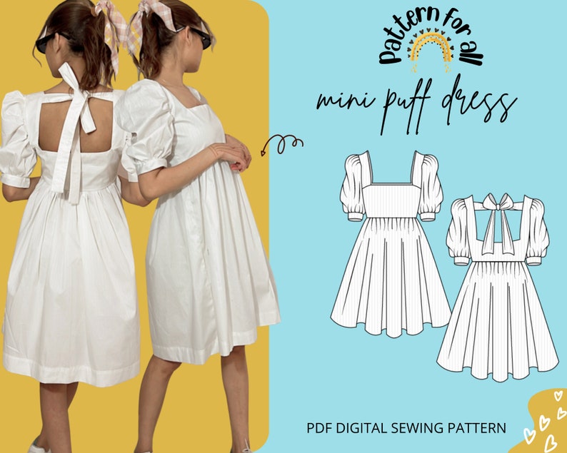 Backless Dress Sewing Patternpdf Sewing Pattern Instant - Etsy