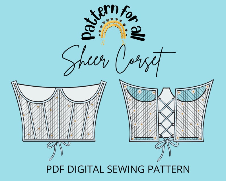 Underbust Corset Pattern Sheer Corset Pattern Corset Belt - Etsy
