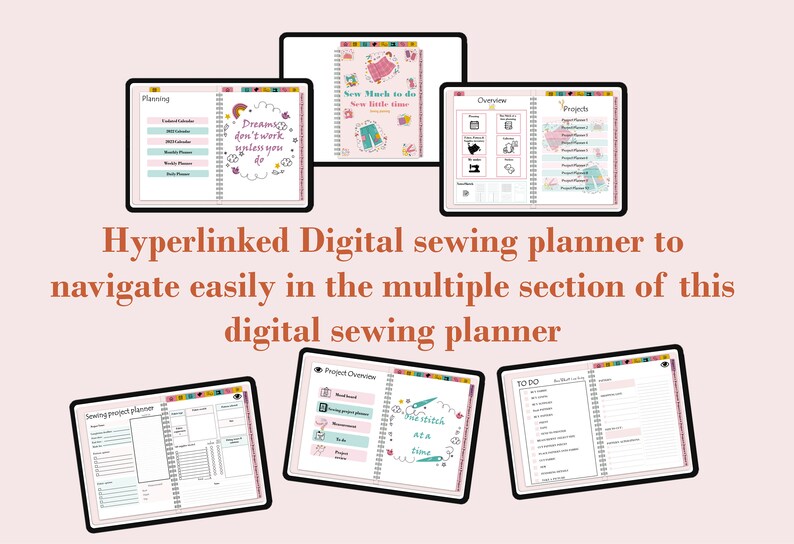 Digital Sewing Planner digital Sewing Journal Sewing - Etsy