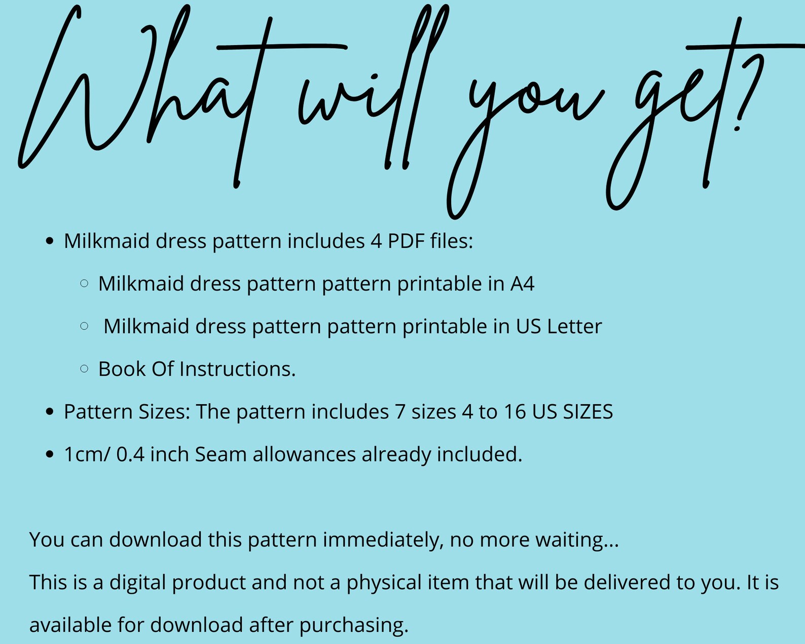 Milkmaid Dress Sewing Pattern PDF Digital Sewing Patternxxs - Etsy ...
