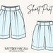 UPDATED Wide Pleated Shorts High Waisteddigital PDF Sewing Patternwomen ...