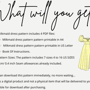 Milkmaid Dress Pattern| Cottagecore Dress Pattern|digital Sewing ...