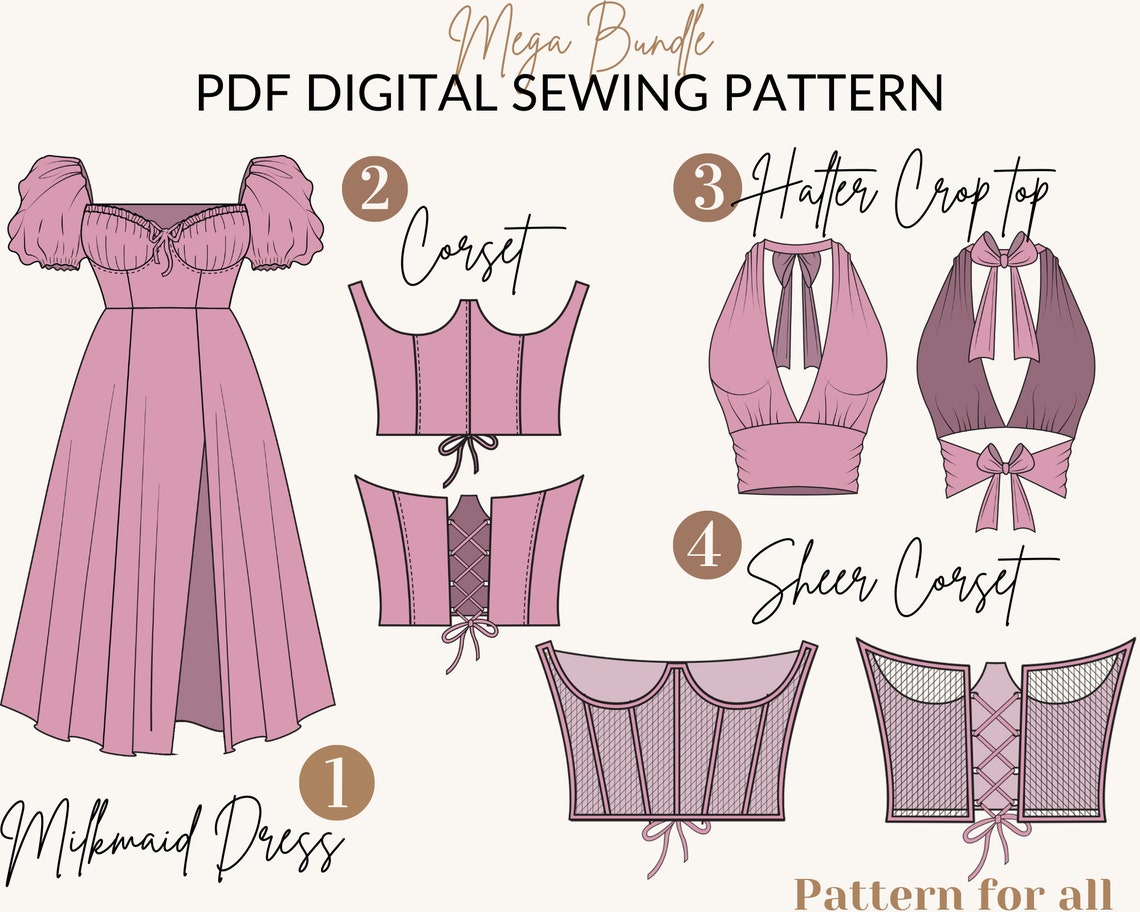 Sewing Patterns for Women PDF Digital Sewing Pattern dress - Etsy