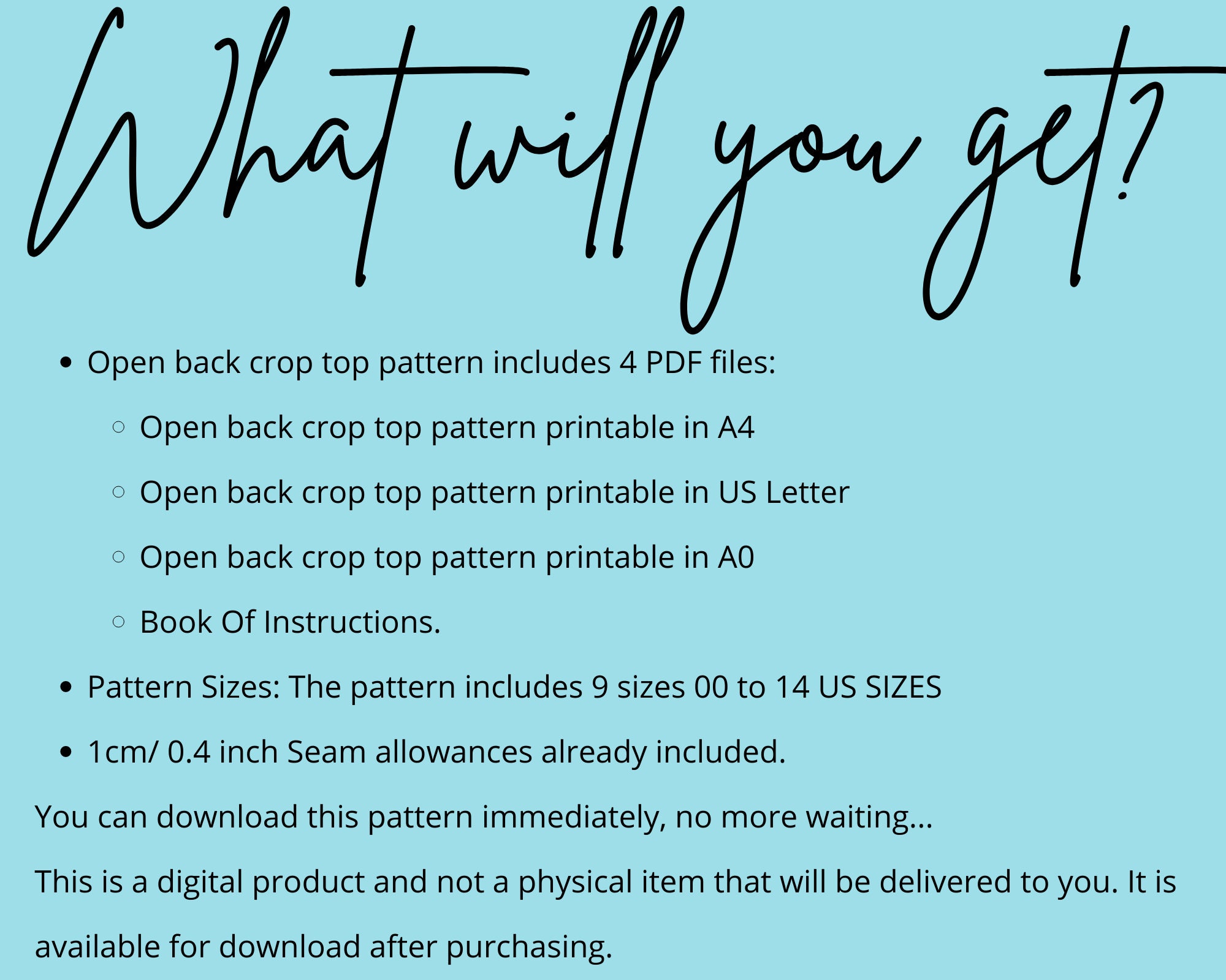 Open Back Crop Top Pattern Tie in Crop Toppdf Sewing - Etsy