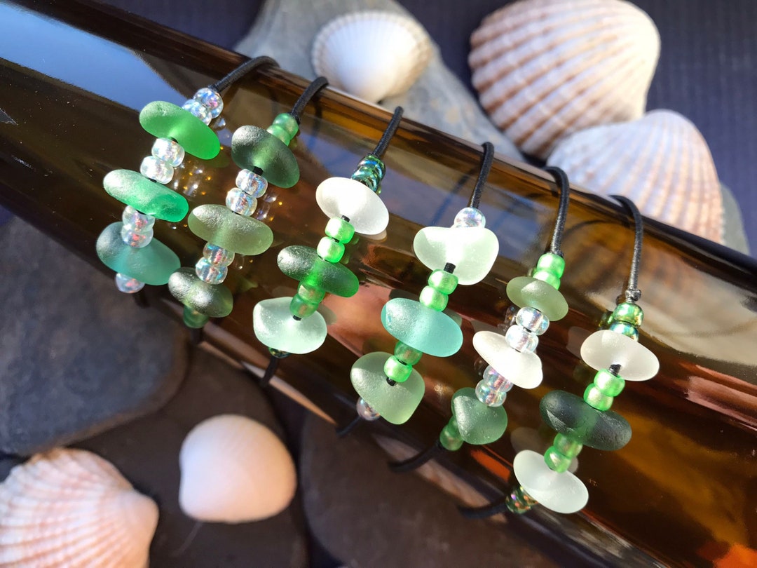 Seaglass Sea String Bracelets With Sterling Silver Slider Bead Seaham ...