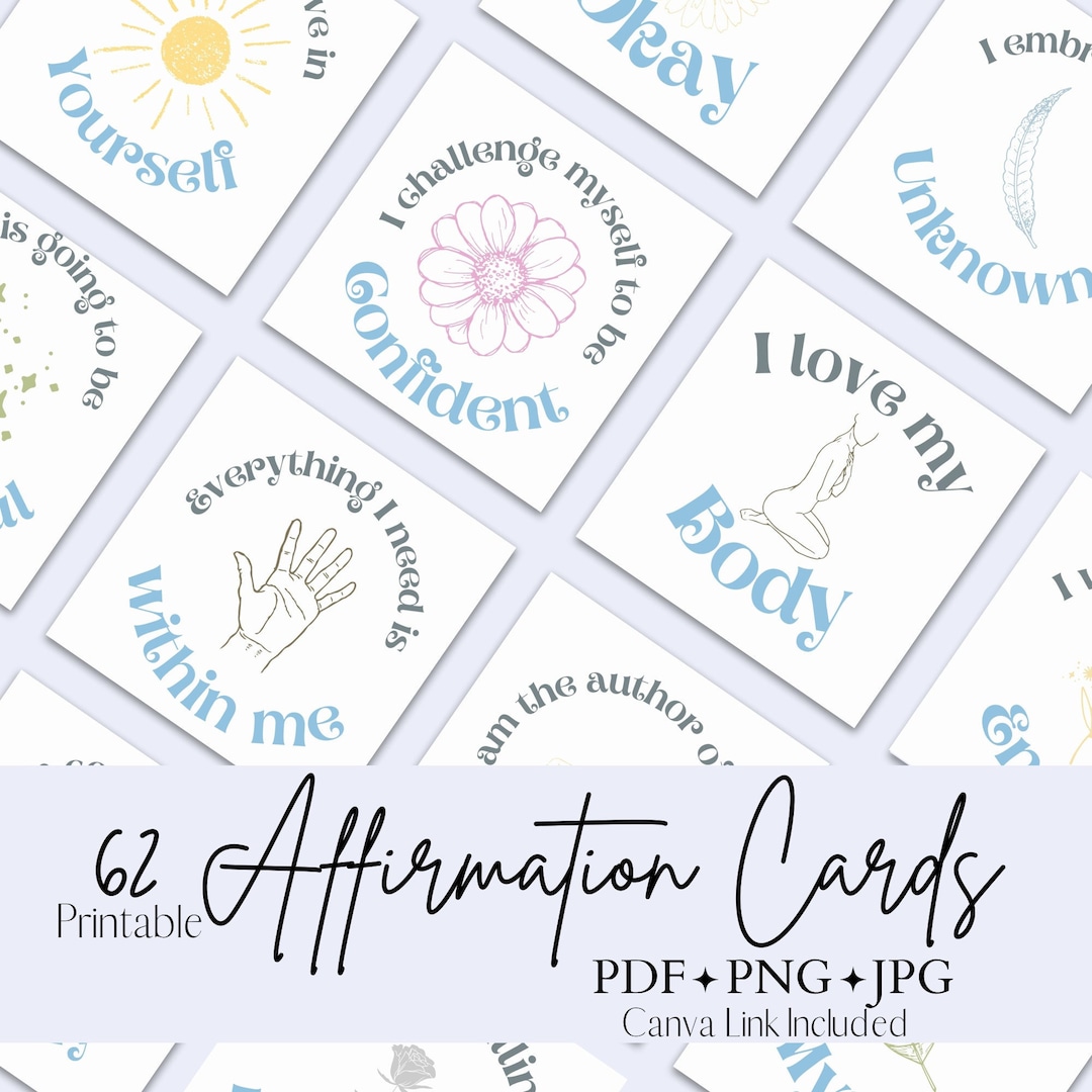 Self Affirmation Cards, Printable Affirmations, Affirmation Deck ...