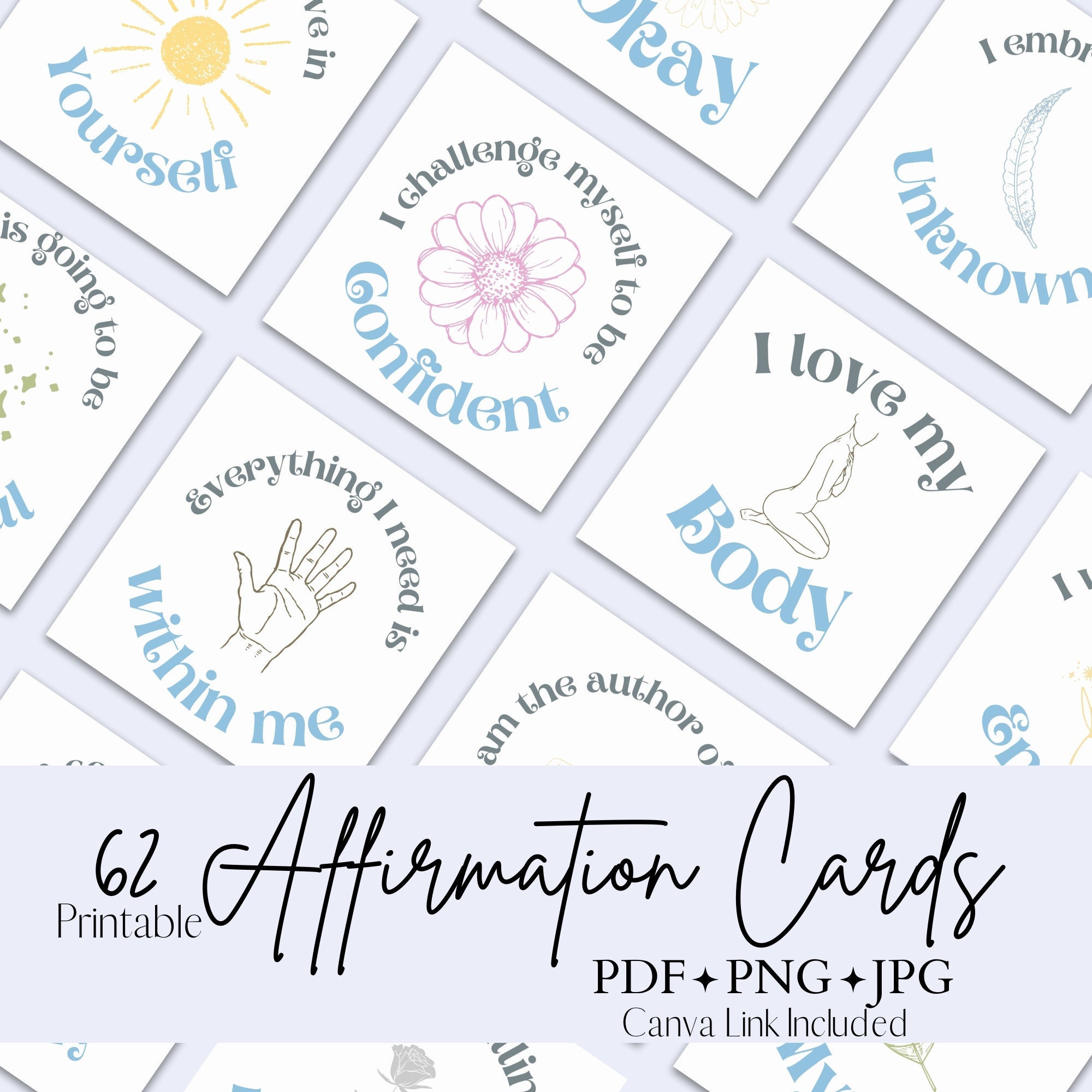 Self Affirmation Cards, Printable Affirmations, Affirmation Deck ...