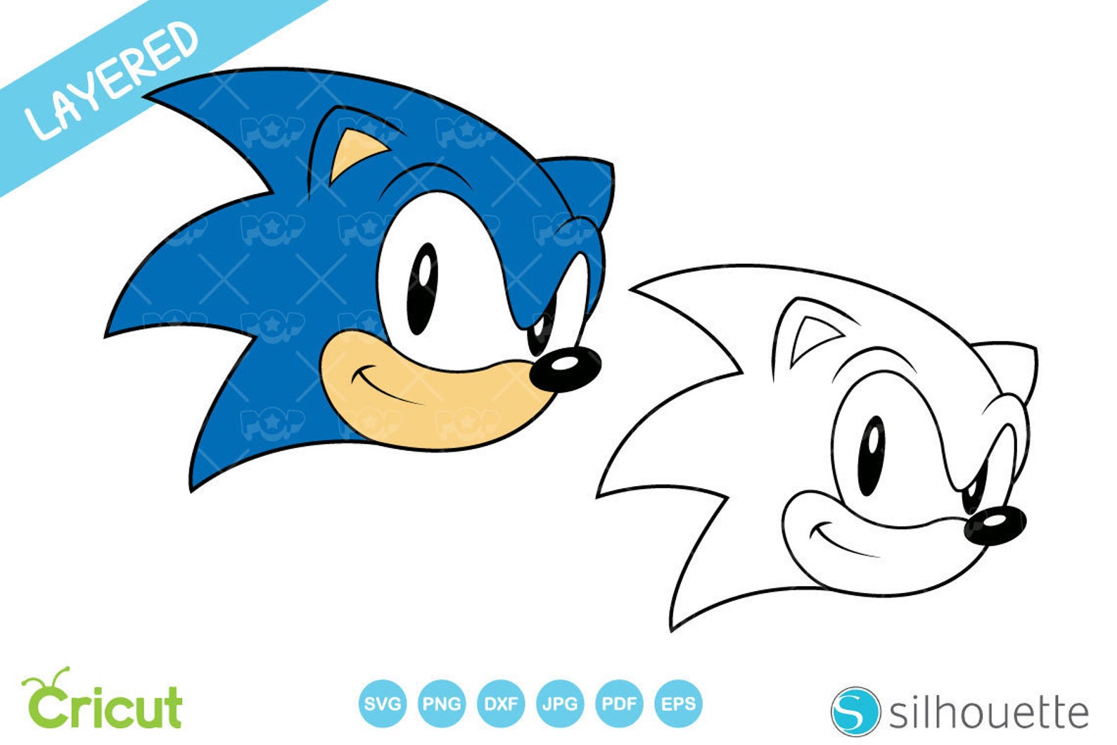 Clipart Sonic SVG clipart Sonic Head Sonic The Hedgehog svg | Etsy