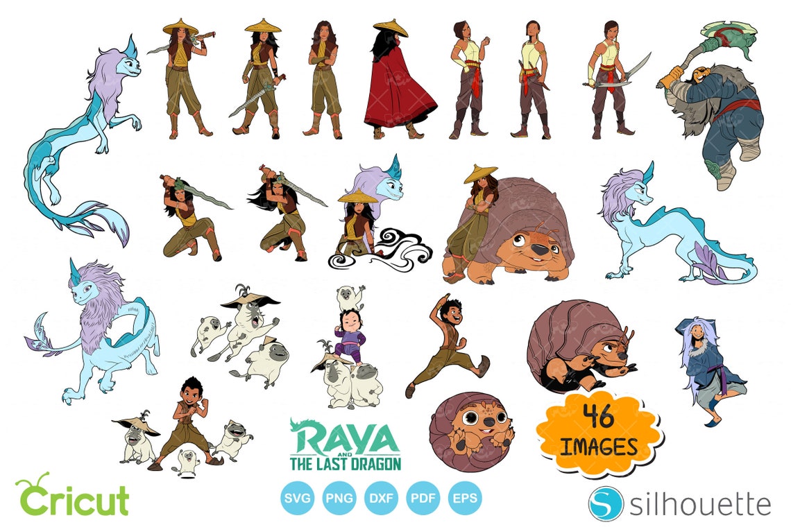 Raya and The Last Dragon SVG Cliparts Raya 46 Cliparts | Etsy