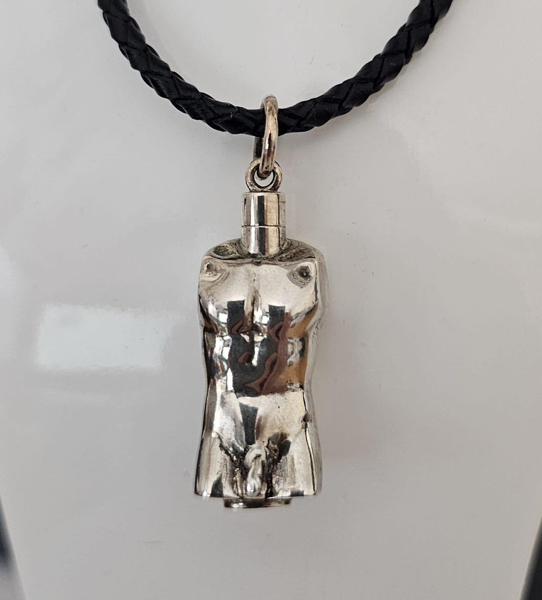 Silver Male Torso Perfume Bottle - Etsy