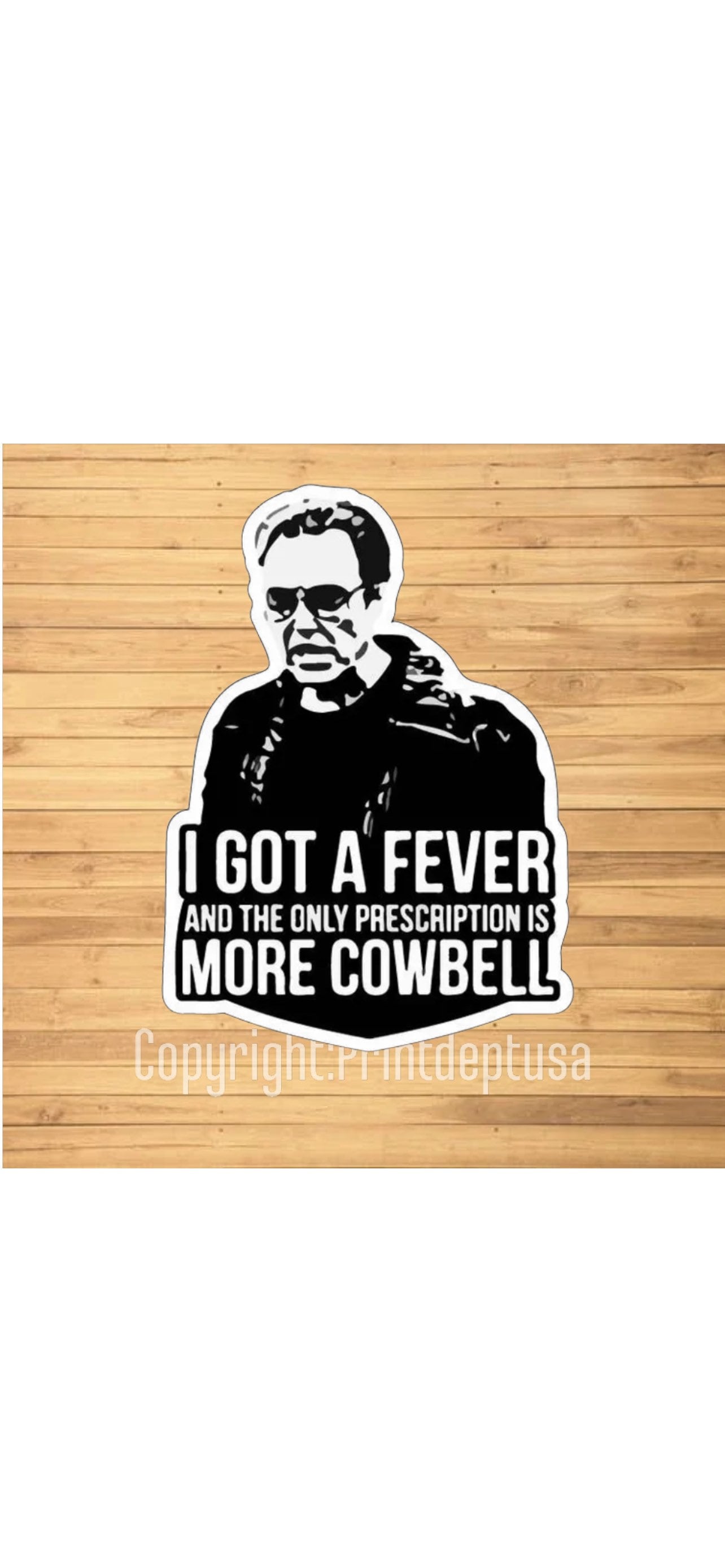 Christopher Walken More Cowbell Sticker 3 Water and Scratch - Etsy