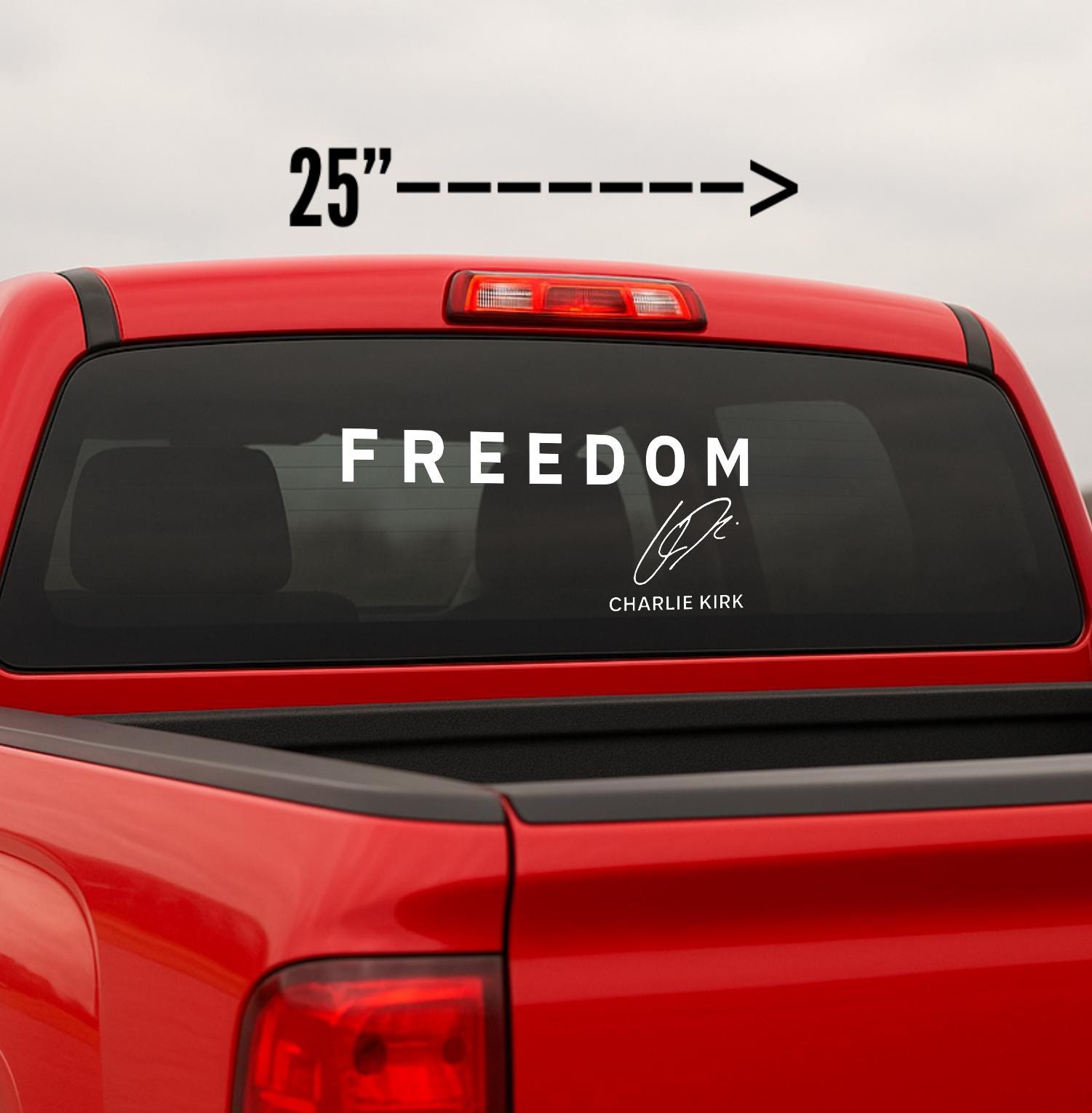 Freedom Charlie Kirk Vinyl Decal - Signature Edition - in Memory of ...