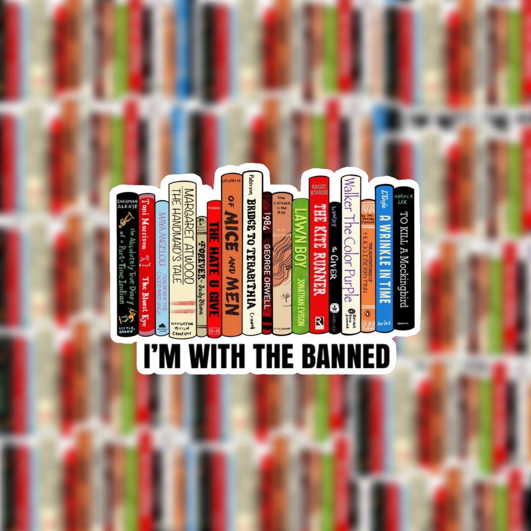 I'm With the Banned Sticker, Banned Books Sticker, Librarian, Water ...