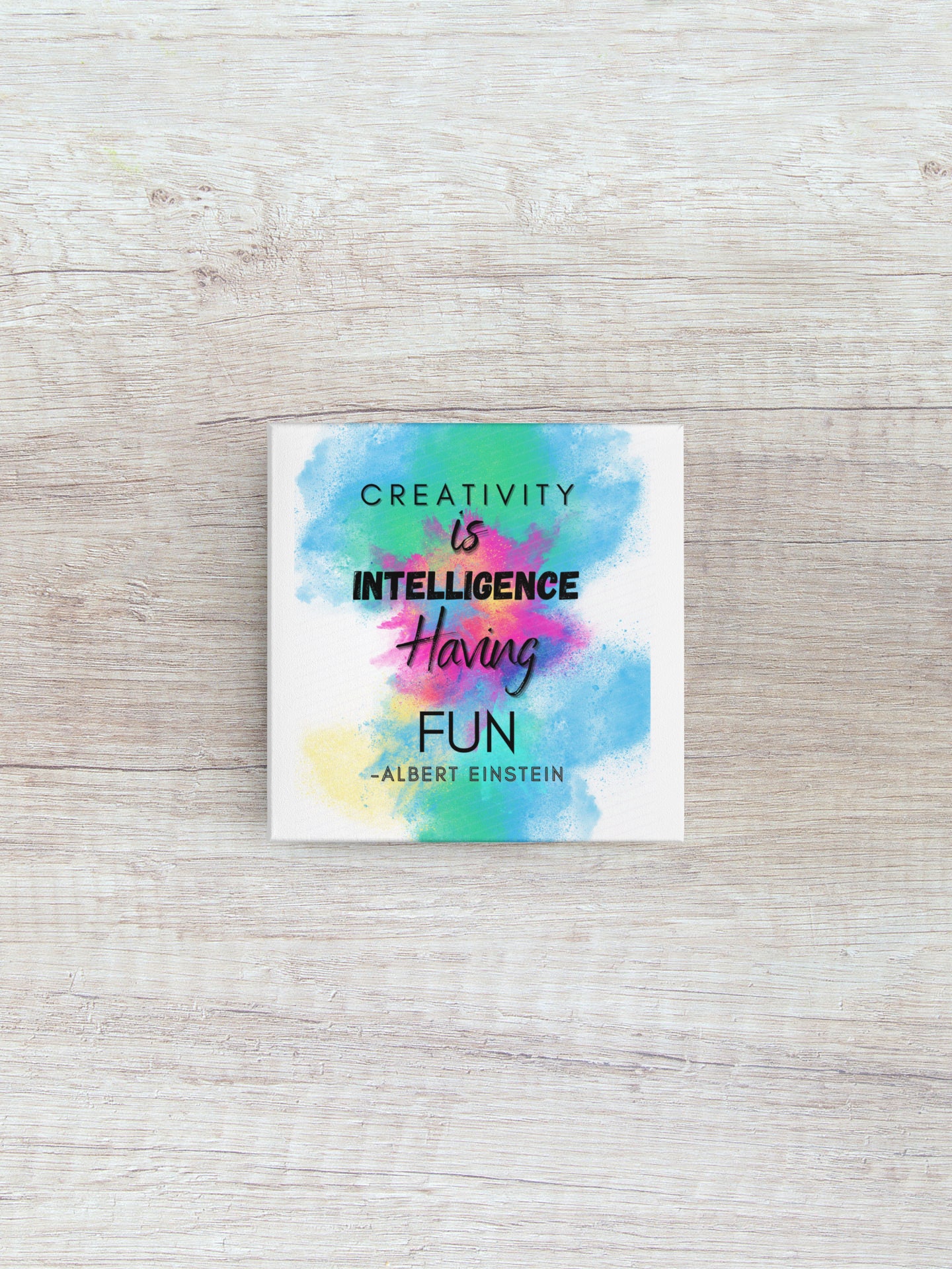 Creativity is Intelligence Having Fun Canvas Wall Art Free - Etsy UK