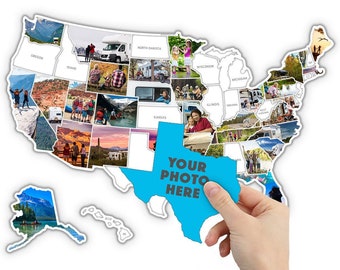 States Visited Sticker Map - Etsy