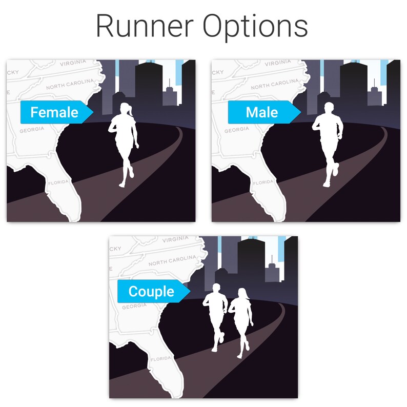 Personalized Running Photo Map Unique Way to Display Races - Etsy