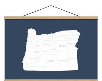 OREGON STATE ROAD Map Glossy Poster Picture Photo Banner or City ...