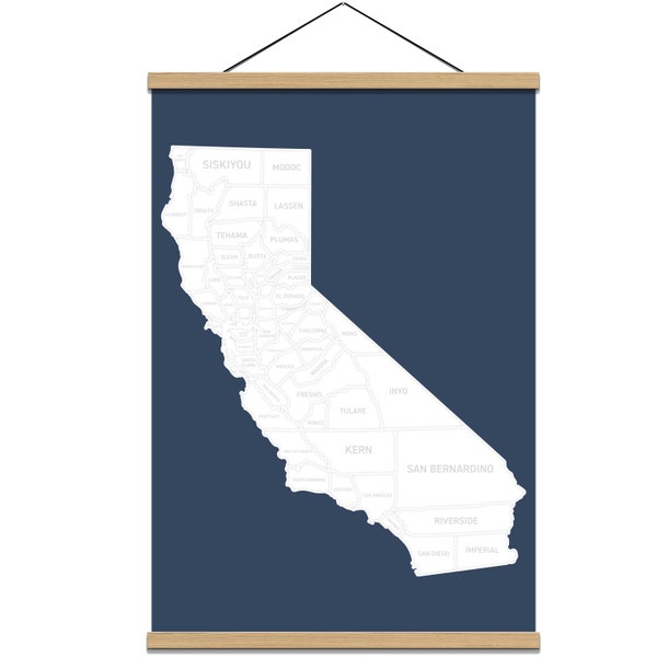Framed California Map - Etsy