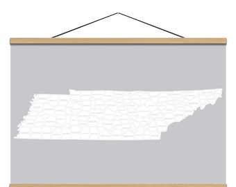 TENNESSEE STATE ROAD Map Glossy Poster Picture Photo City County ...