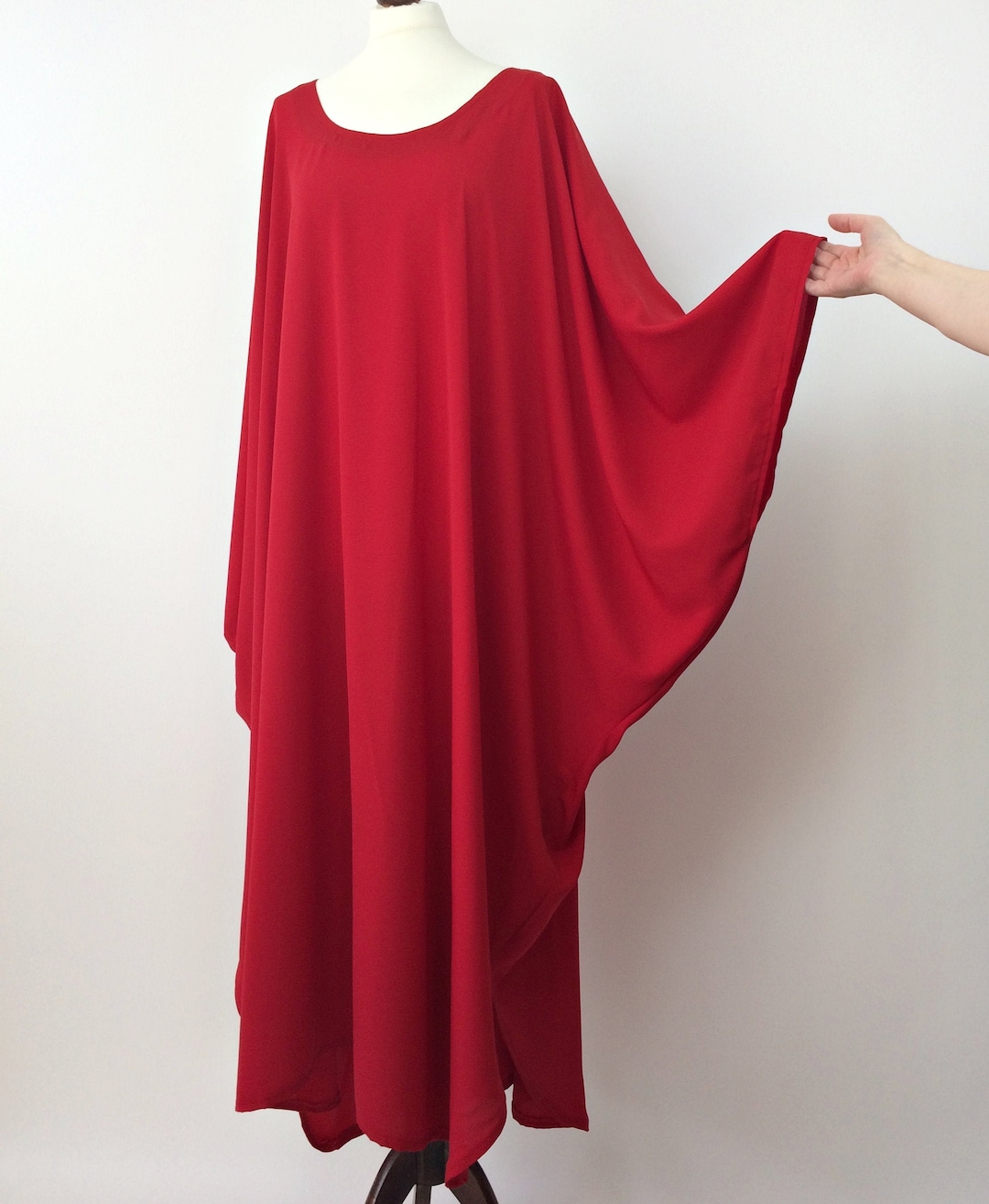 Red Maxi Kaftan Dress, Oversized Plus Size Caftan, Summer Beach Cover ...
