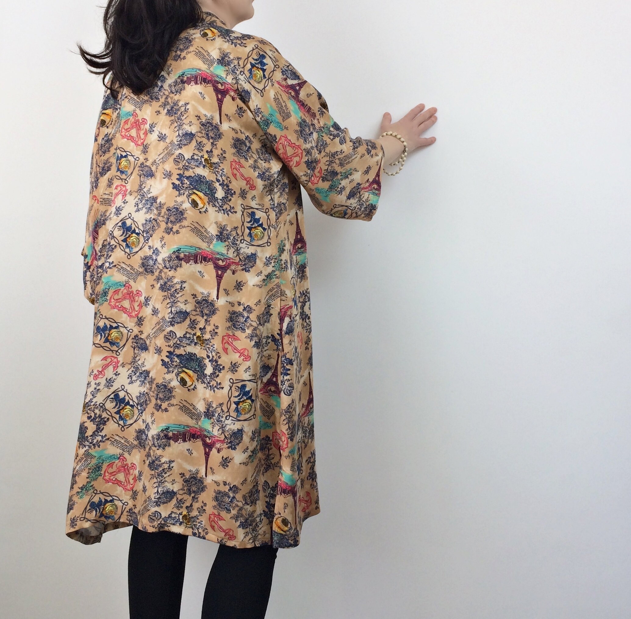 Boho Duster Kimono Jacket Casual Kimono Cardigan Loose Beach - Etsy