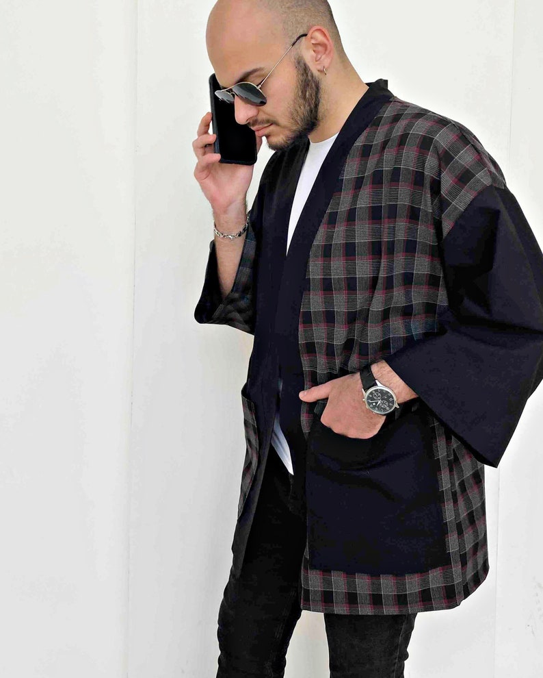 Men's Haori Jacket Japanese Style Modern Kimono | Etsy