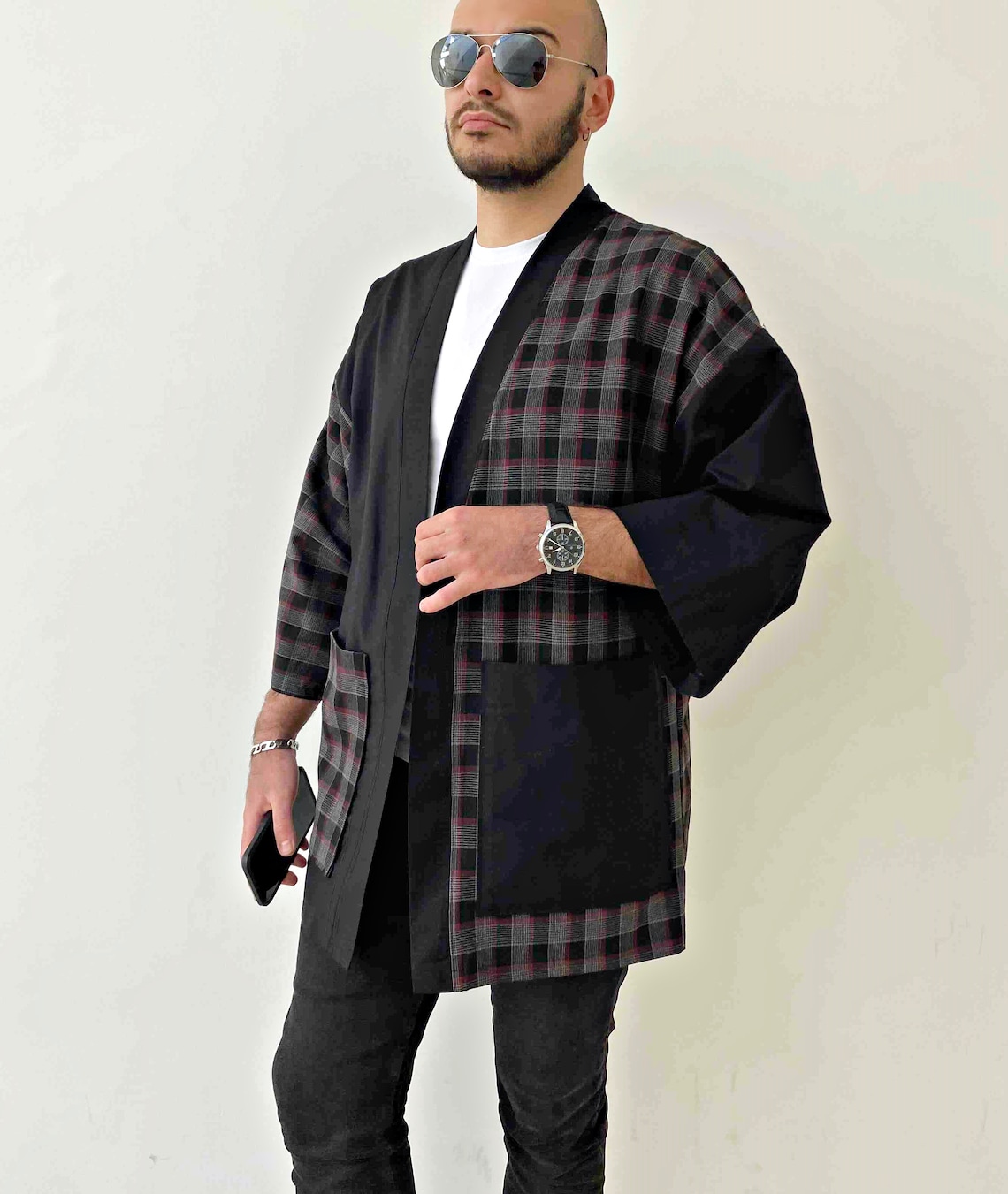 Men's Haori Jacket Japanese Style Modern Kimono - Etsy