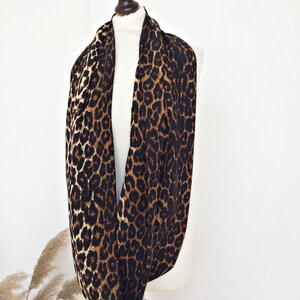 Animal Print Scarf, Leopard Cheetah Infinity Scarf, Silky Satin ...