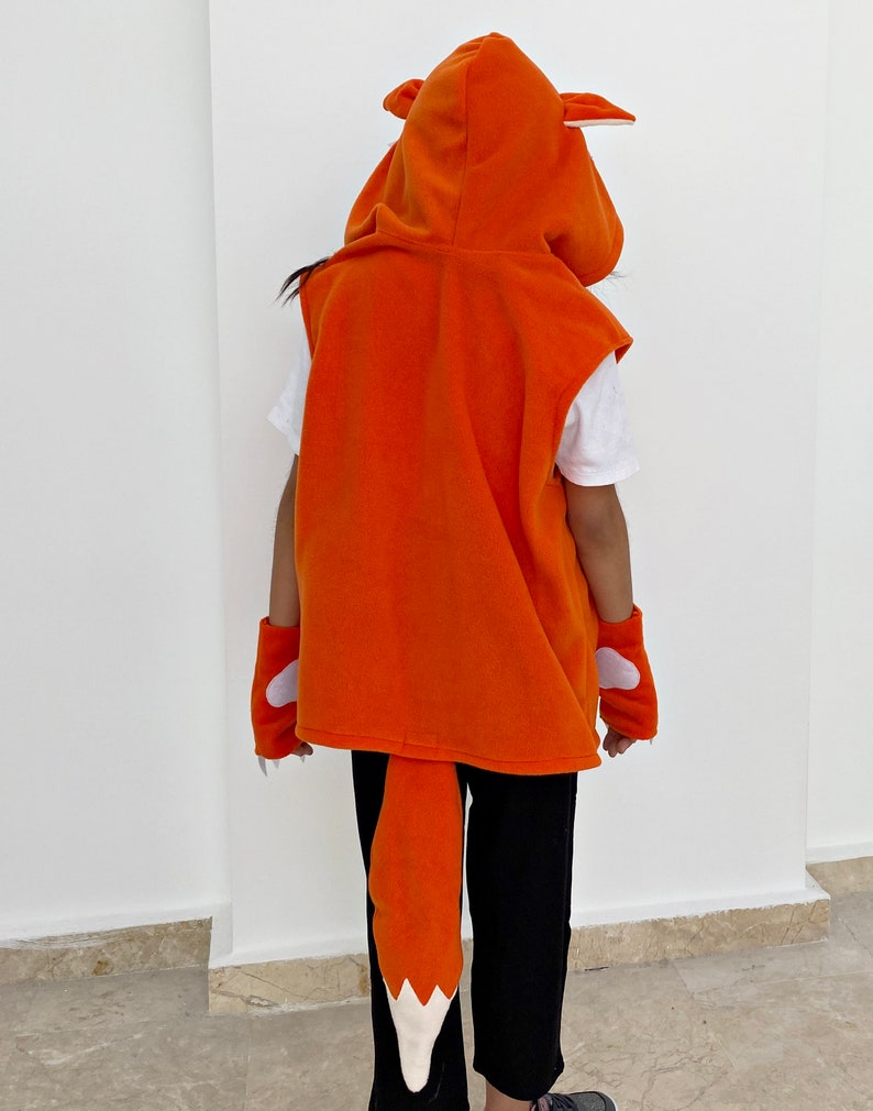 Kid's Fox Costume Toddler Fox Vest and Tail Set Woodland - Etsy