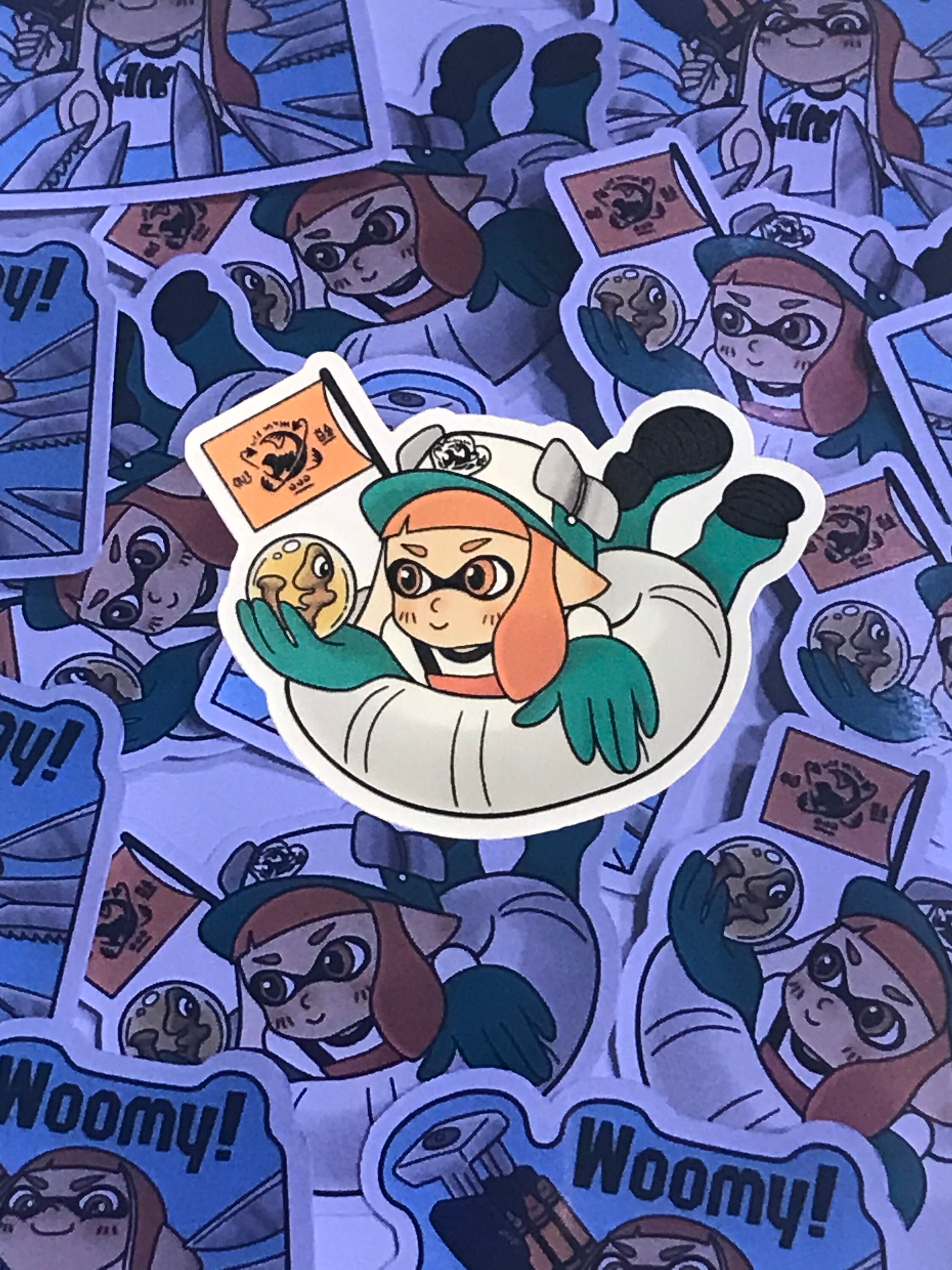 Splatoon Inkling Girl Stickers Salmon Run Woomy - Etsy